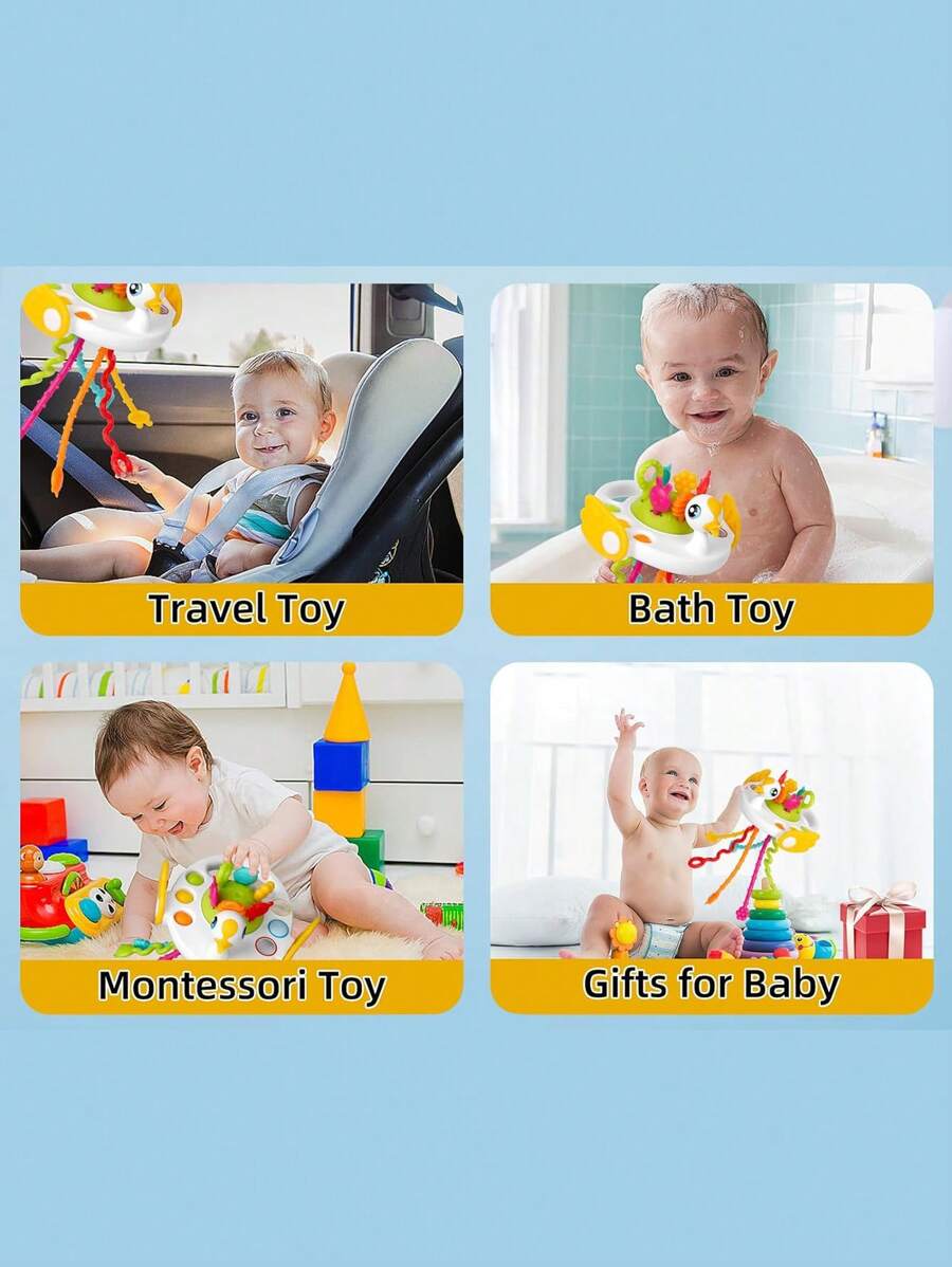 Montessori Sensory Pull Cord Grasping Active Sport Toys, Baby Infant ...