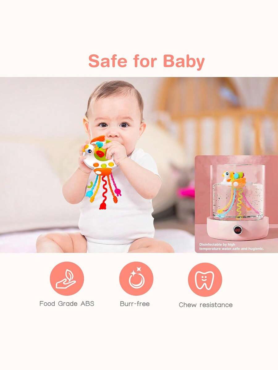 Montessori Sensory Pull Cord Grasping Active Sport Toys, Baby Infant ...