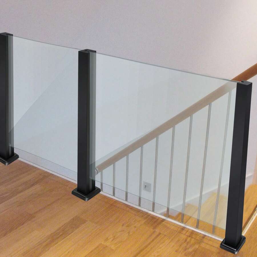 LILIIN Stainless Steel Railing Post Glass Clamp Glass Holder Glass ...