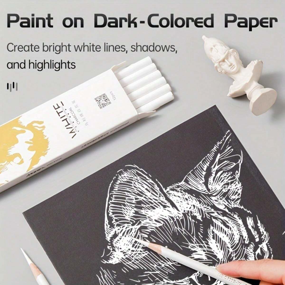 12 Sketching Pencil Set - Mixed Set 2H-14B Professional Black And White ...