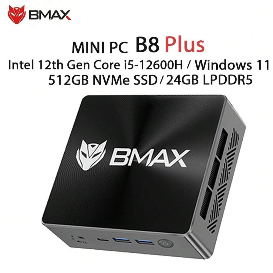 BMAX Mini PC BMAX B8 Plus Intel Core i5-12600H Frequenza Turbo 4,5GHz ...