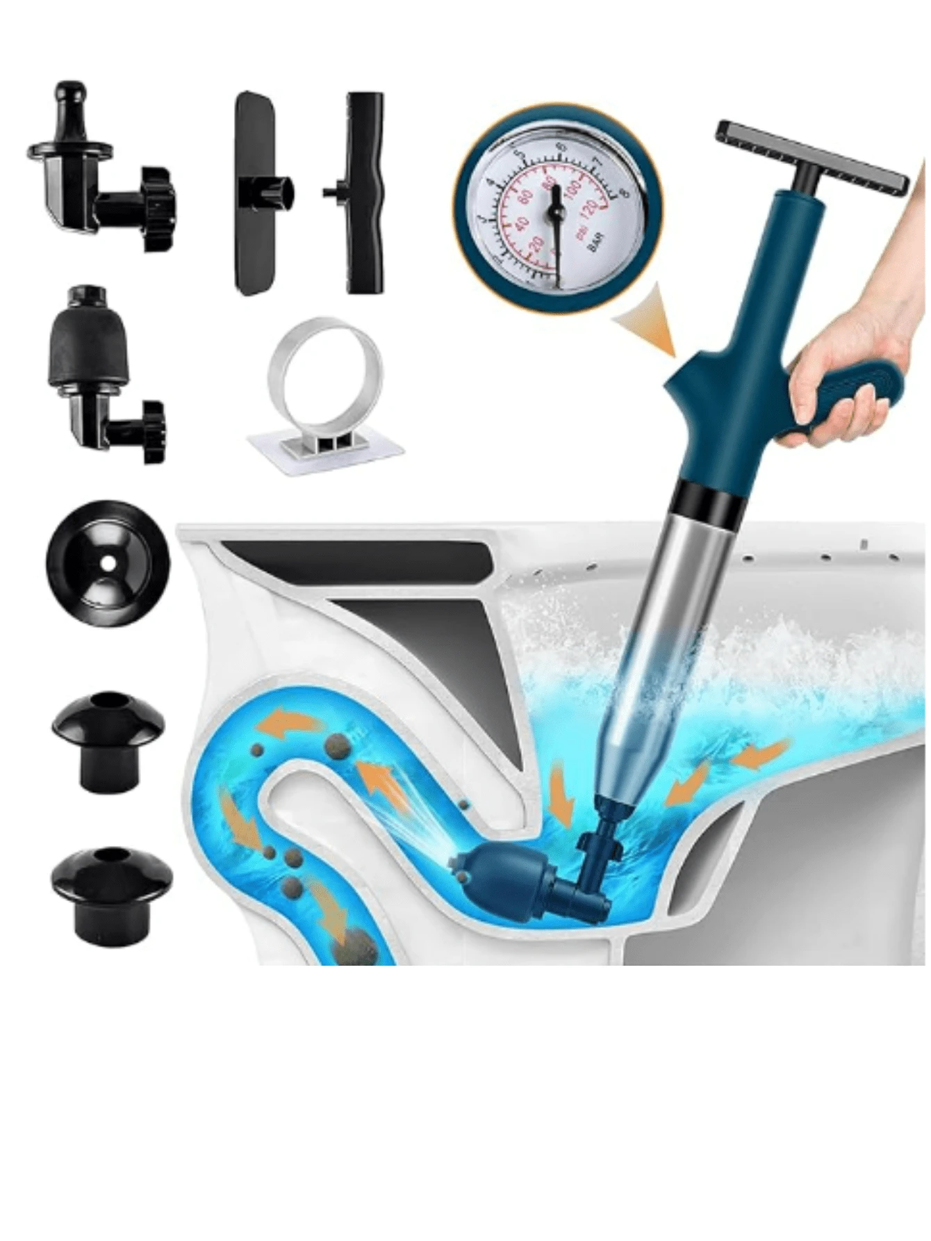 1 Set de herramienta de desatascado de inodoro, el bloqueo de la ...