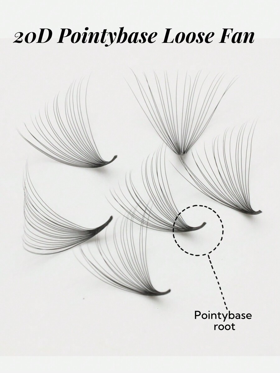 1000Fans Loose Fan Lashes Extension 0.05mm Pointy Base 20D Volume ...