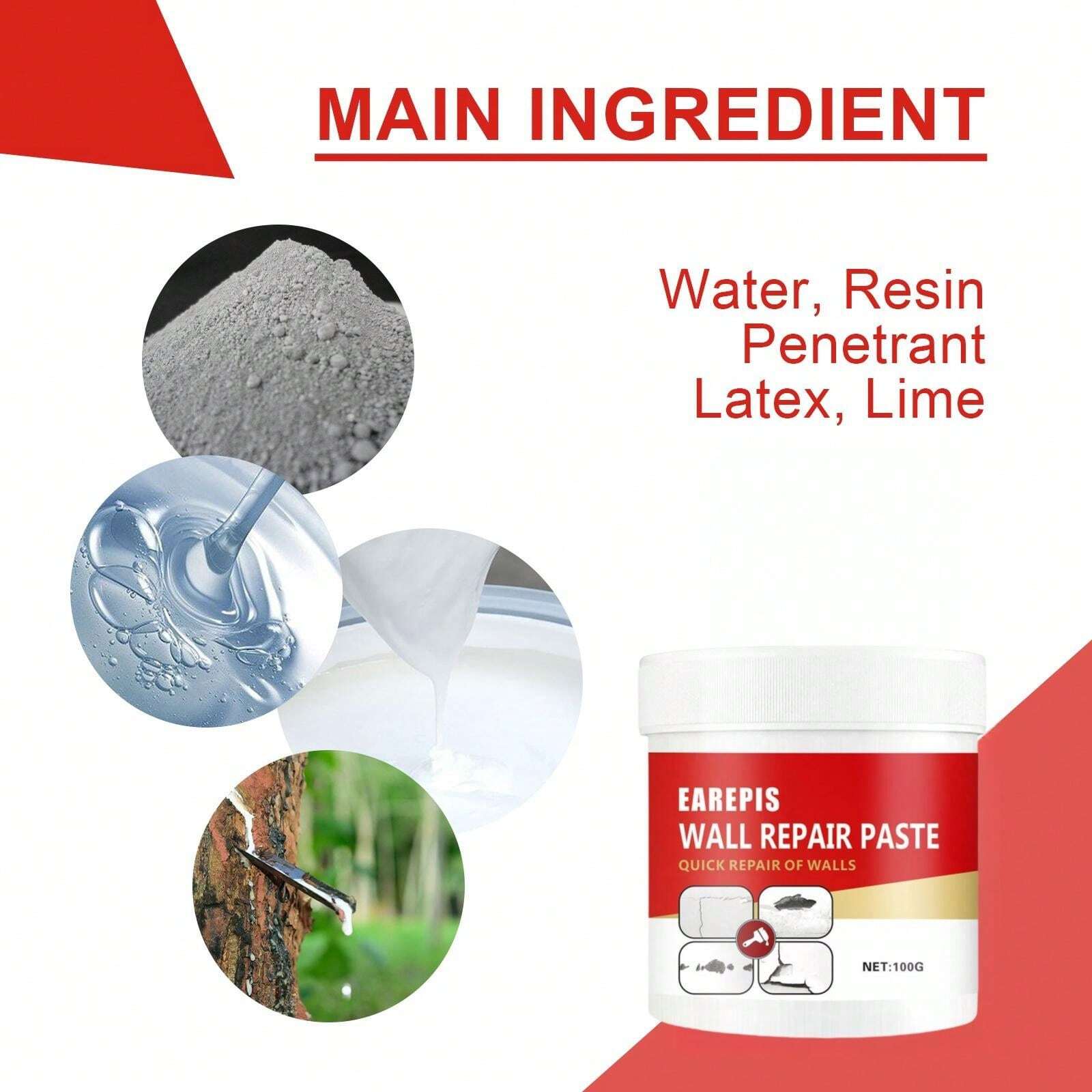 Multi-Purpose Wall Patch - Waterproof Crack-Resistant White Wall Paint ...