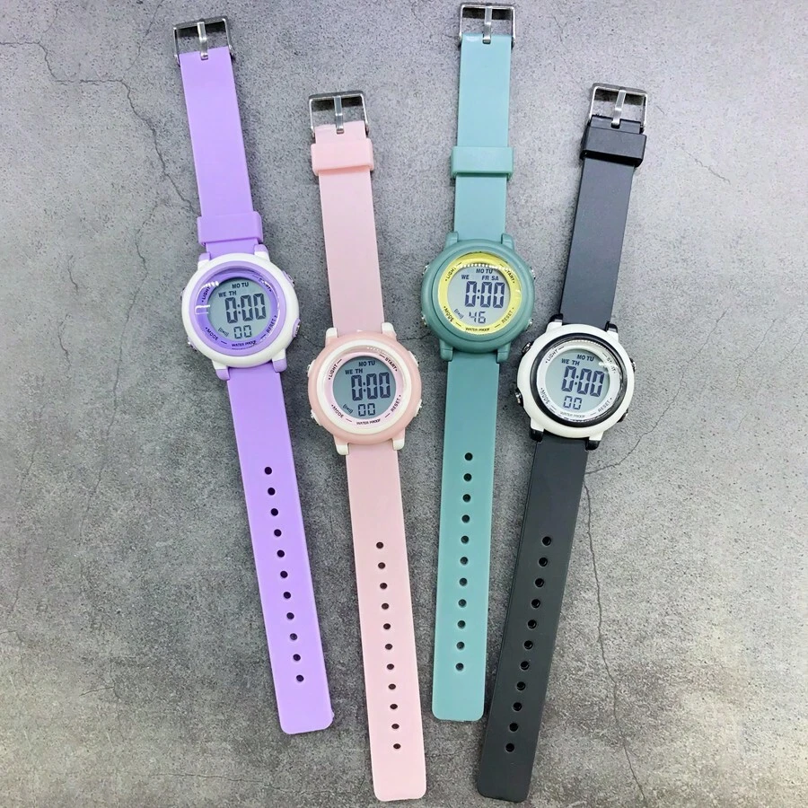 שעון דיגיטלי אופנתי לסטודנטים, בנים ובנות, עם תאורת לילה ומים, ניתן ...