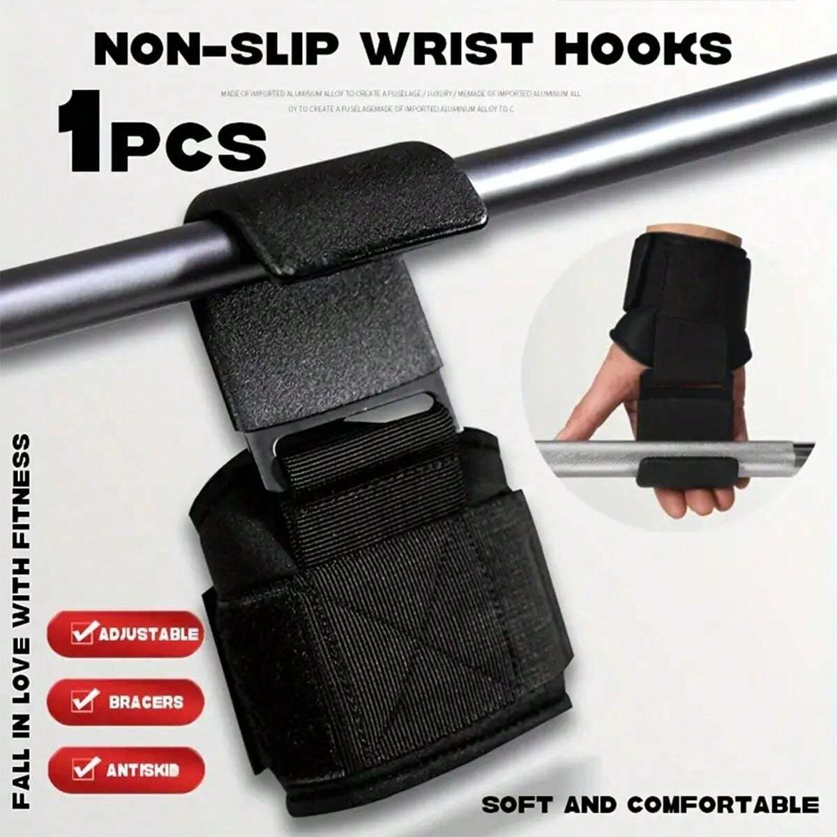 1 Pc Of Heavy Duty Weight Hooks With Padded Handles -Ideal Fordeadlifts ...