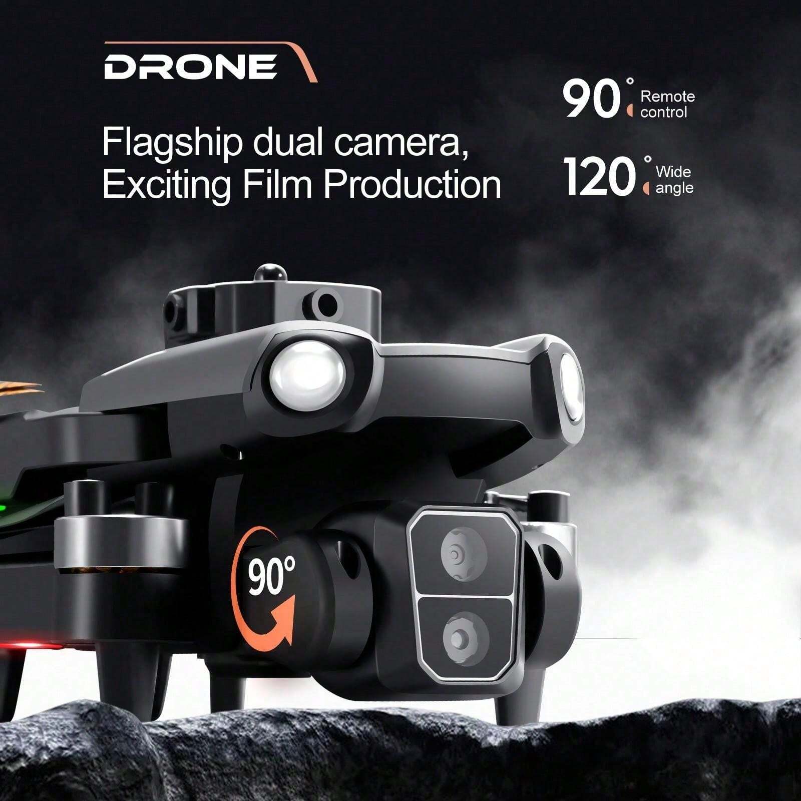 2024 New S119 Remote Control Brushless Drone, HD Dual Camera Quadcopter, Folding Optical Flow ...