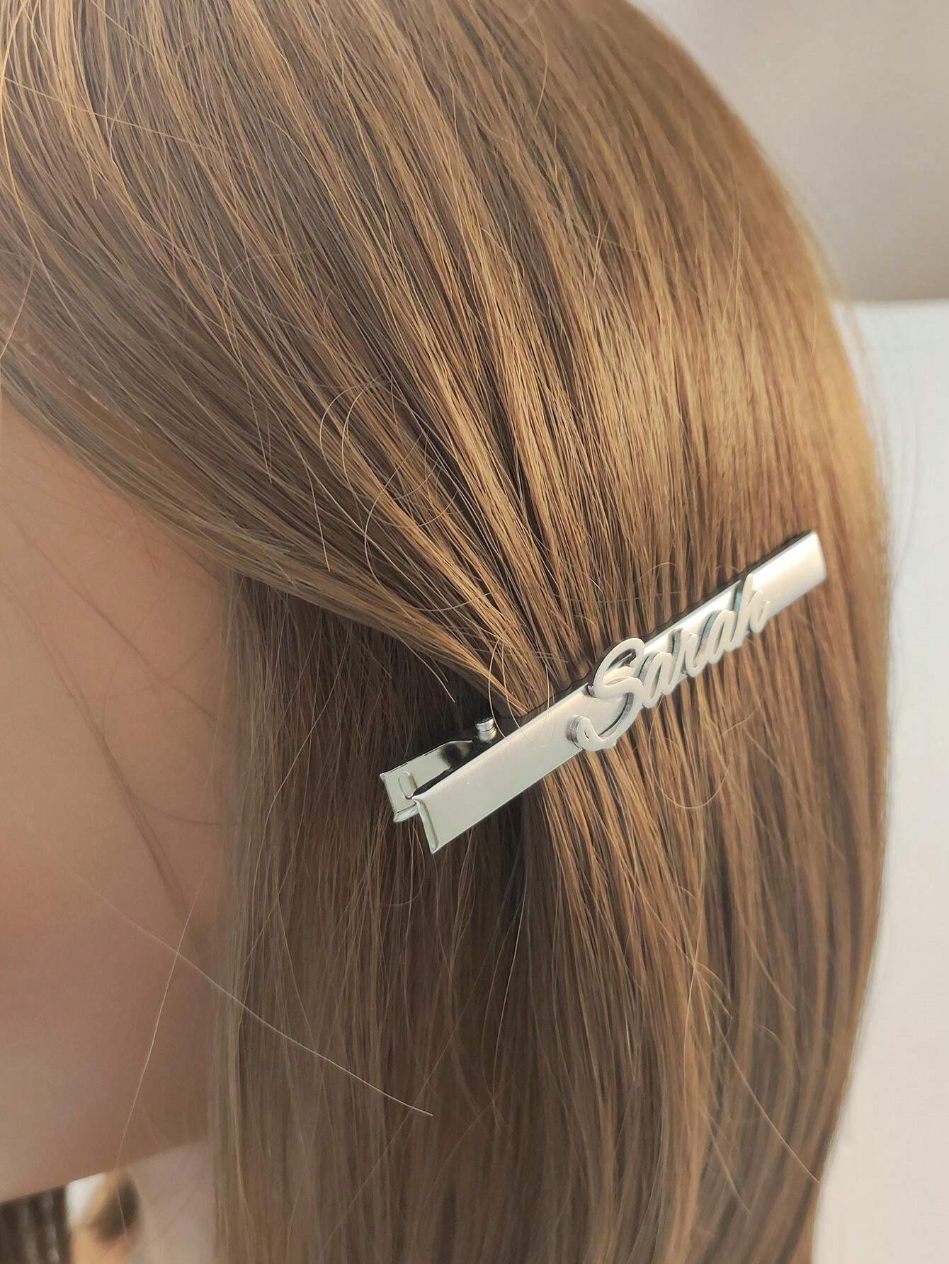 Customized Silver Name Hair Accessories Metal Hairpin And Hair Clip ...