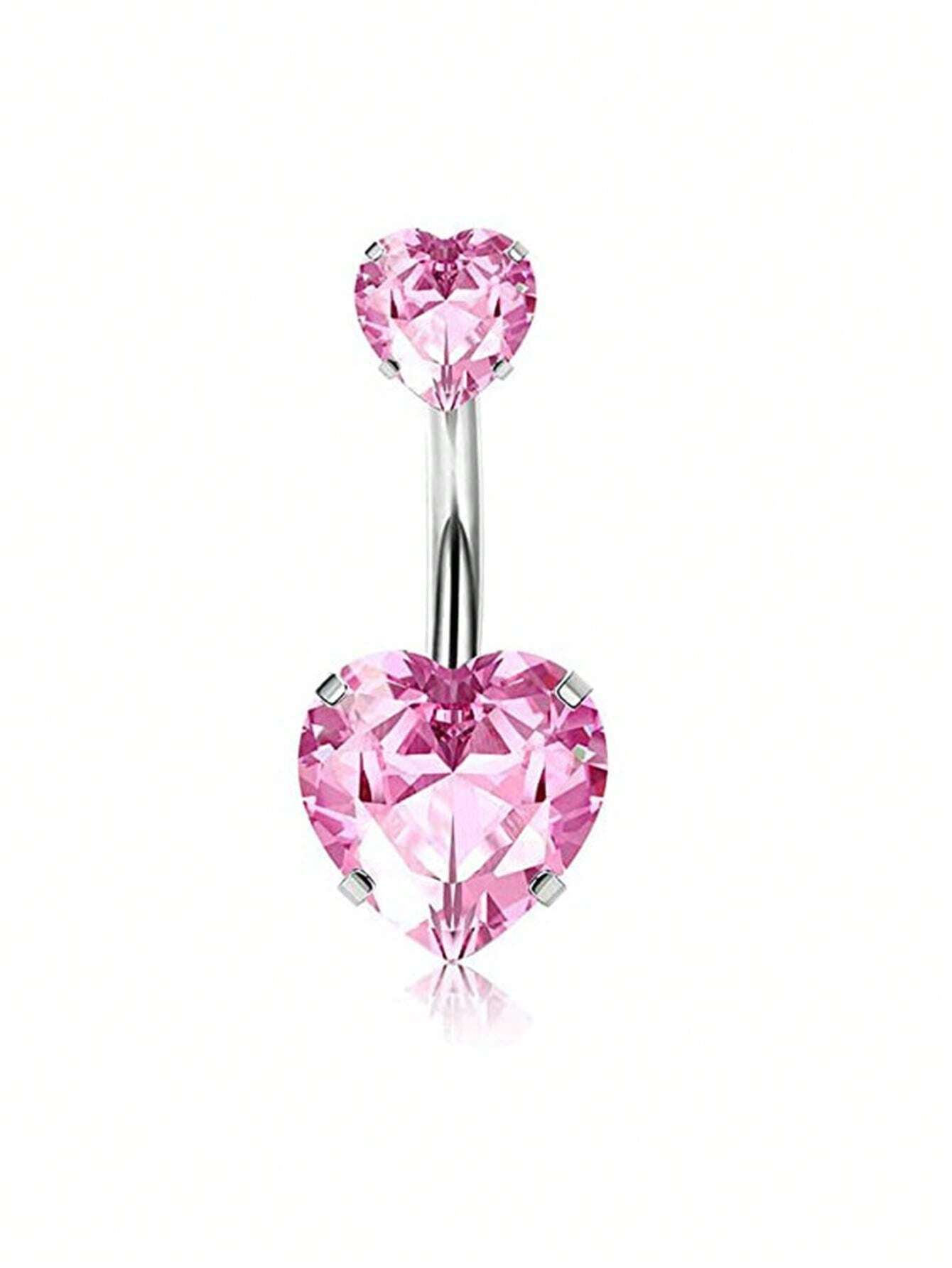 Butterfly Belly Button Ring Piercing Women Pink 14G Stainless Steel ...