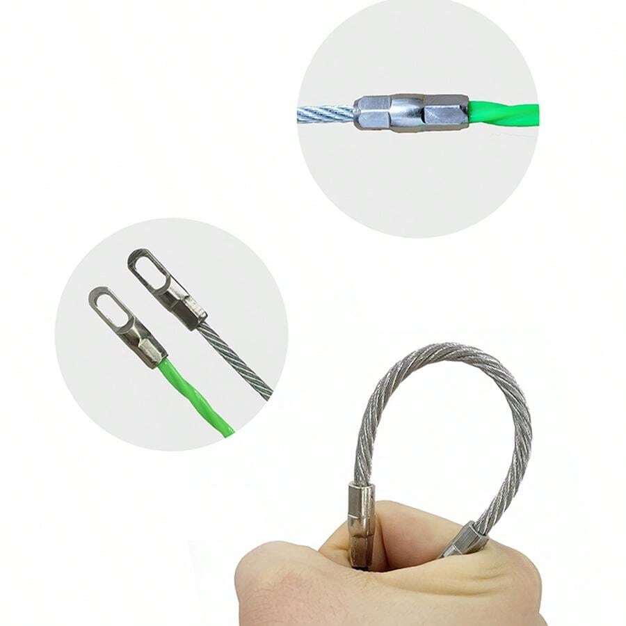 1pc 10-30M Green Fish Tape With Wire Drawing Tool, Cable Puller And ...