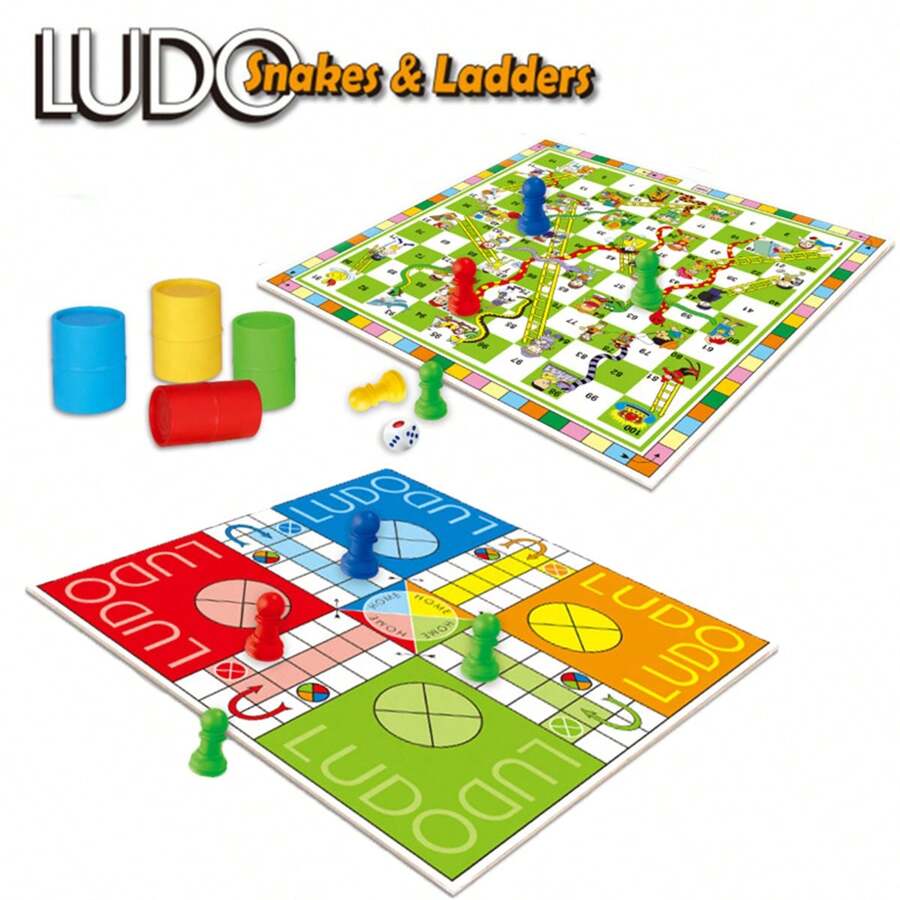 2-In-1 Ludo Game Snakes And Ladder Colourful Board Games An Excellent ...