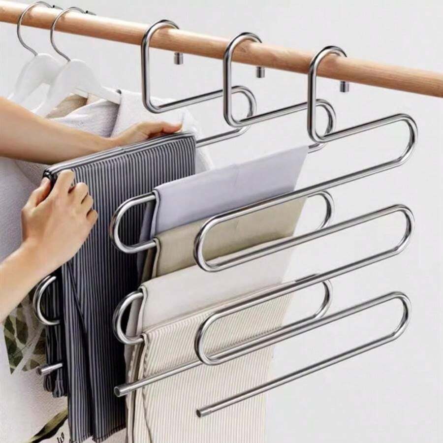 Percha plegable gruesa de 5 capas con clips, múltifunciones para ...