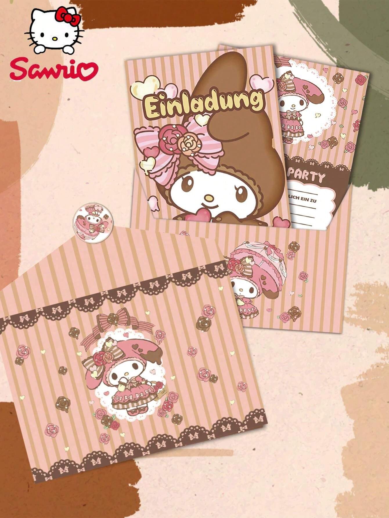 12Sets Sanrio Officially Licensed Invitation Letter With Stickers ...