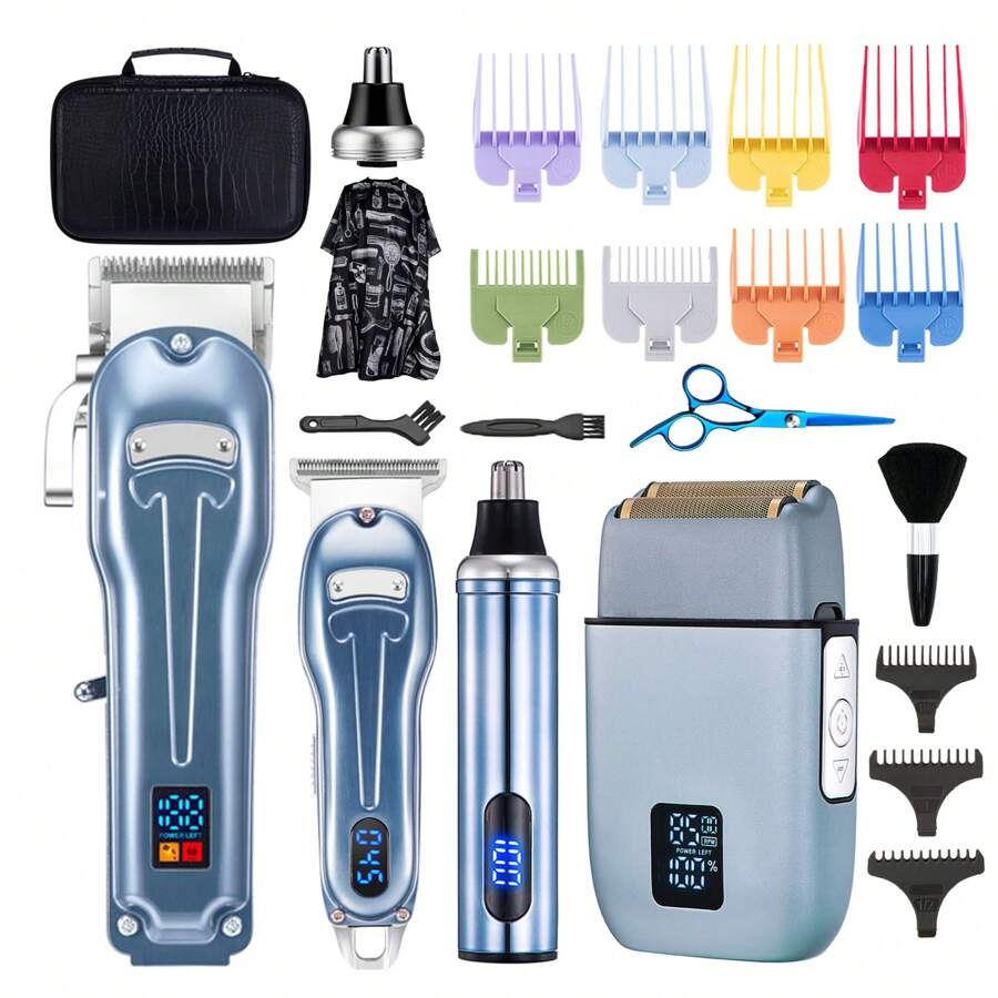 Cordless Hair Trimmer Professional Barber Clippers Electric Haircut ...