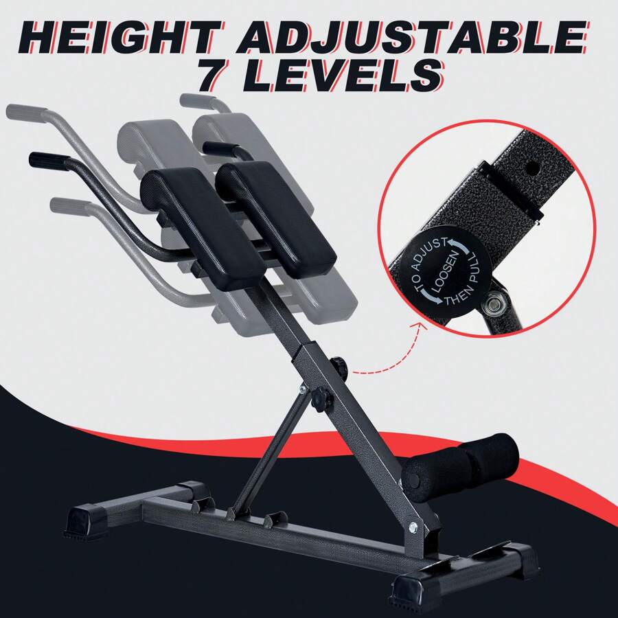 Soges Adjustable Roman Chair Exercise Equipment, Foldable Fitness ...