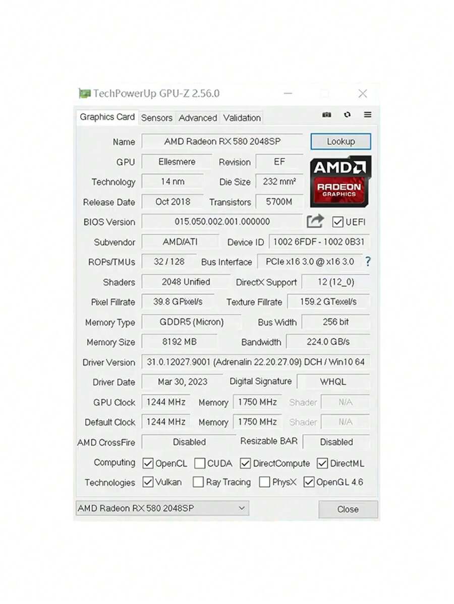 SOYO AMD Radeon RX580 8G Graphics Card GDDR5 Memory 256Bit Gaming Card ...