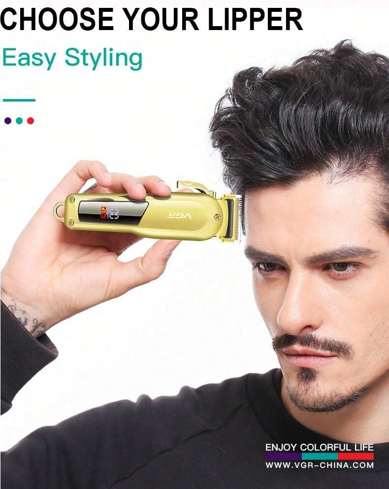 VGR Barber Clippers Hair Cut Machine Electric Trimmer Rechargeable ...