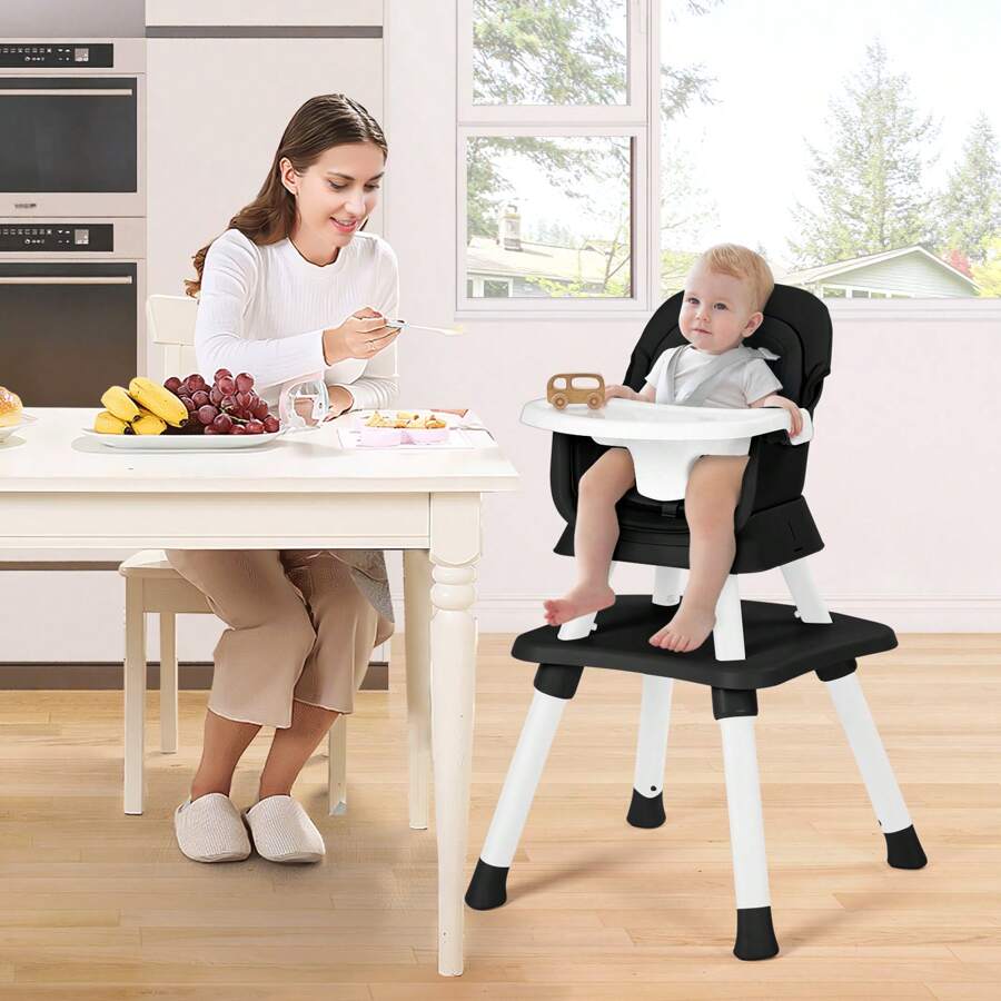 Kinder King 8 In 1 Baby High Chair, Coverts To Dining Booster Seat/Kids ...
