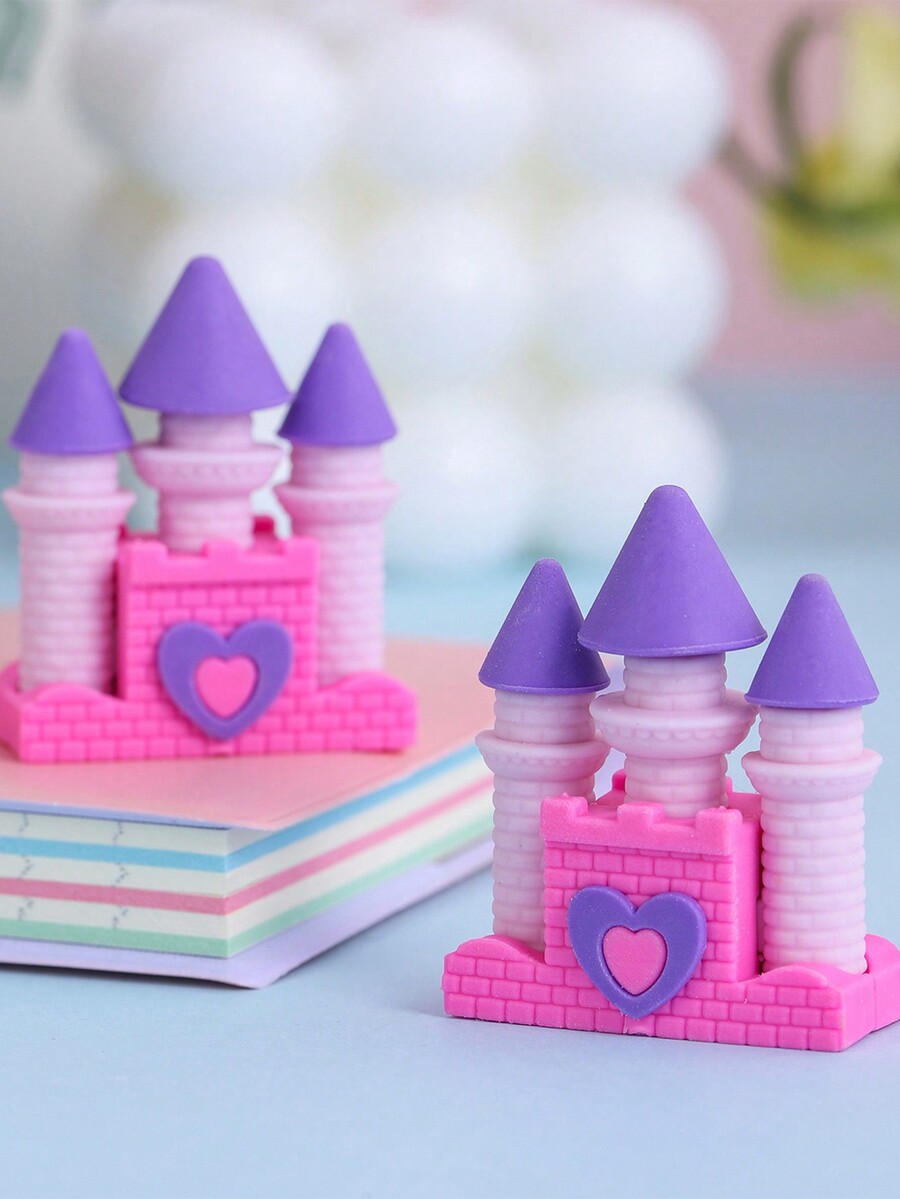 1pc Princess Castle Shaped Eraser, Student Stationery For Drawing, End ...