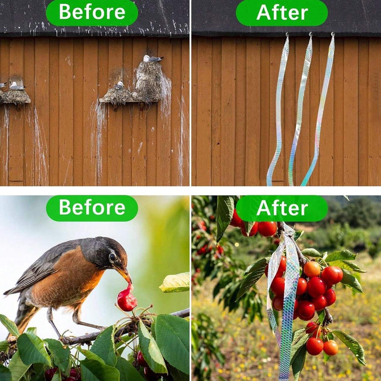 Effective Birds Scare Ribbon, Reflective Flash Reflectors To Keep ...