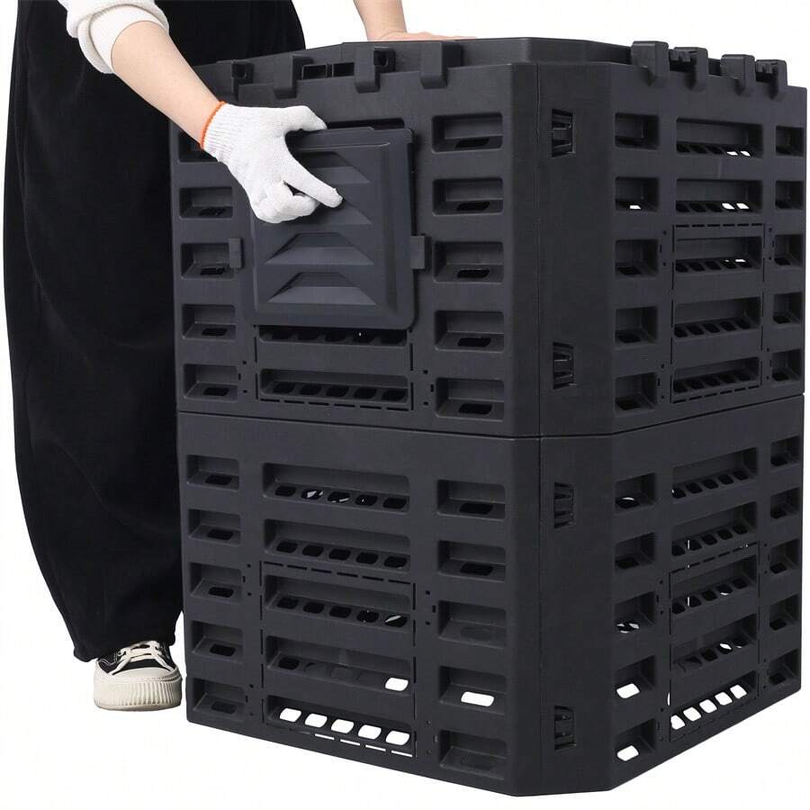 Garden Composter Bin Made From Plastic – 90 Gallons (340Liter) Large ...