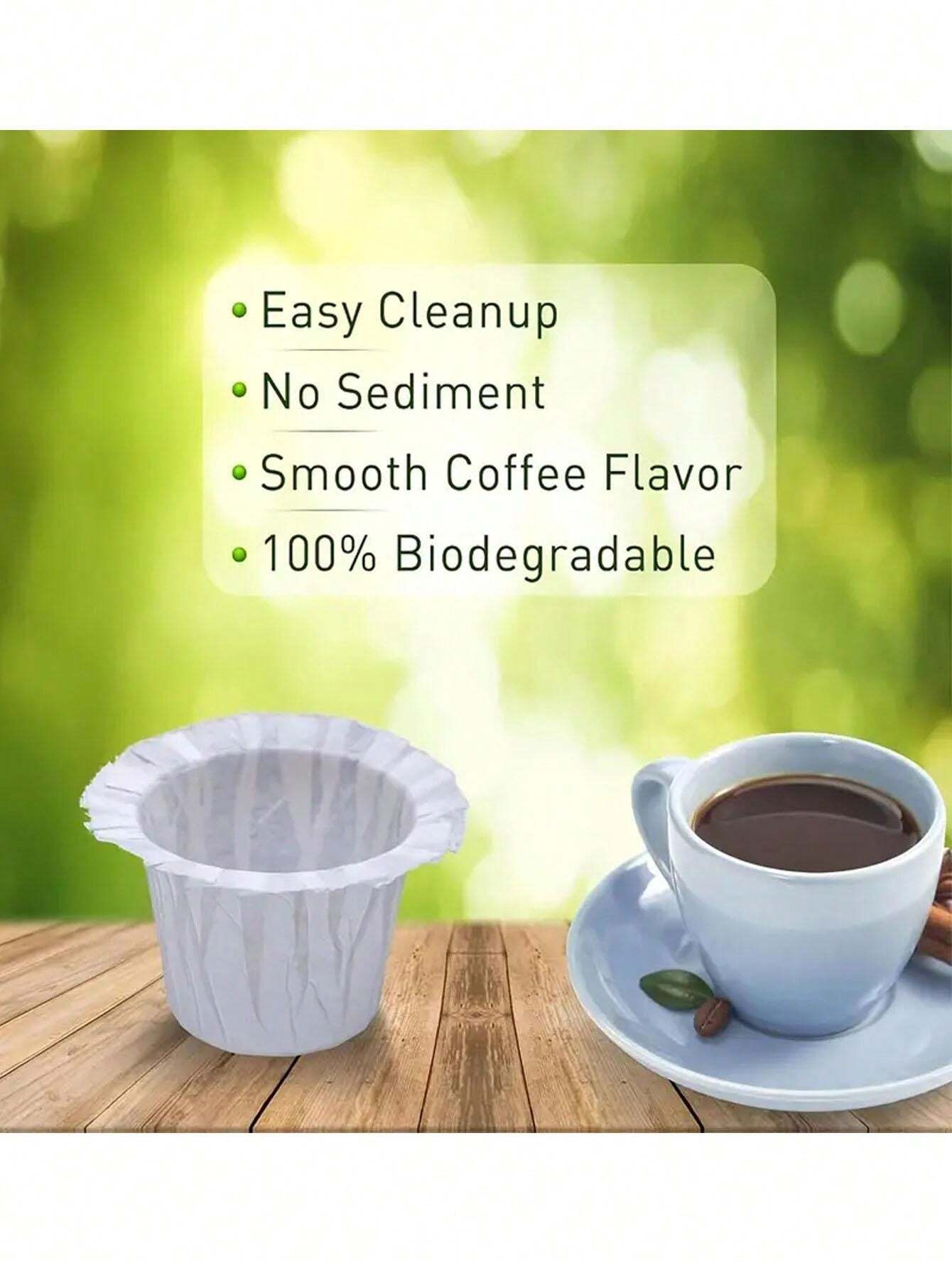 100pcs Disposable Paper K Cup Coffee Filters, Reusable Cup Paper Filter ...