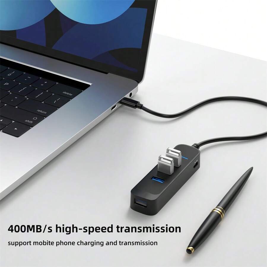 4 Port USB 3.0 Hub, USB Hub Hochgeschwindigkeits Mehrfach USB Verteiler ...