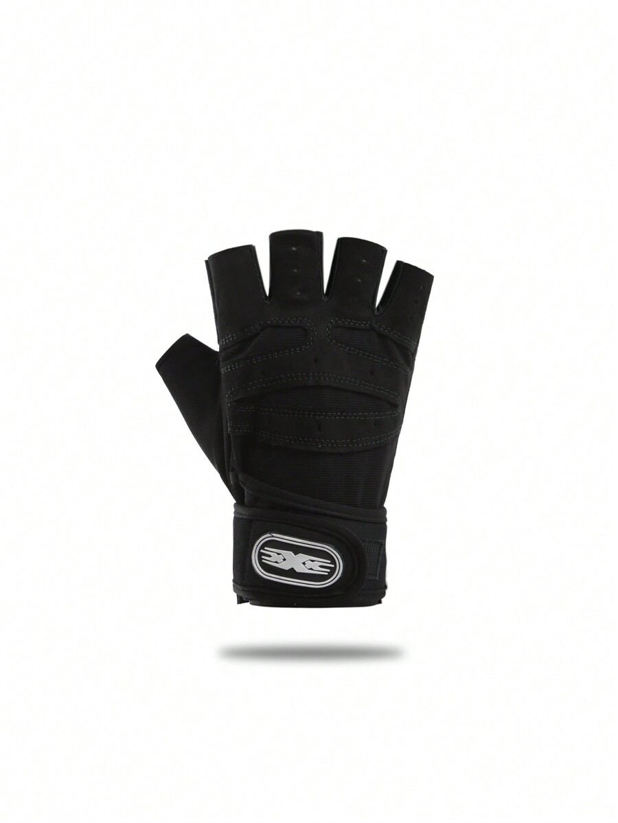 1 Pair Unisex Sport Fingerless Gloves, Suitable For Fitness, Outdoor ...