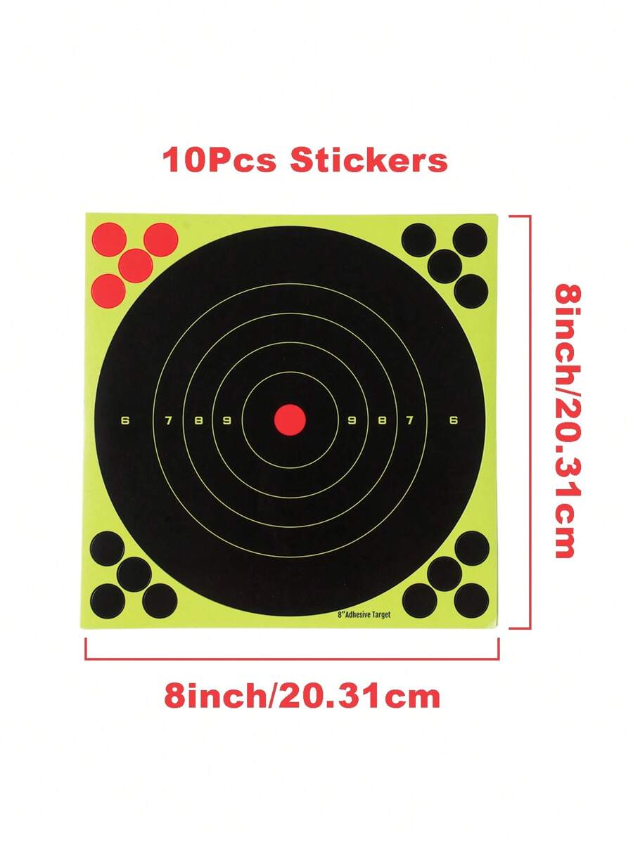 10pcs Shooting Target Stickers, Self Adhesive Shooting Target Paper For ...