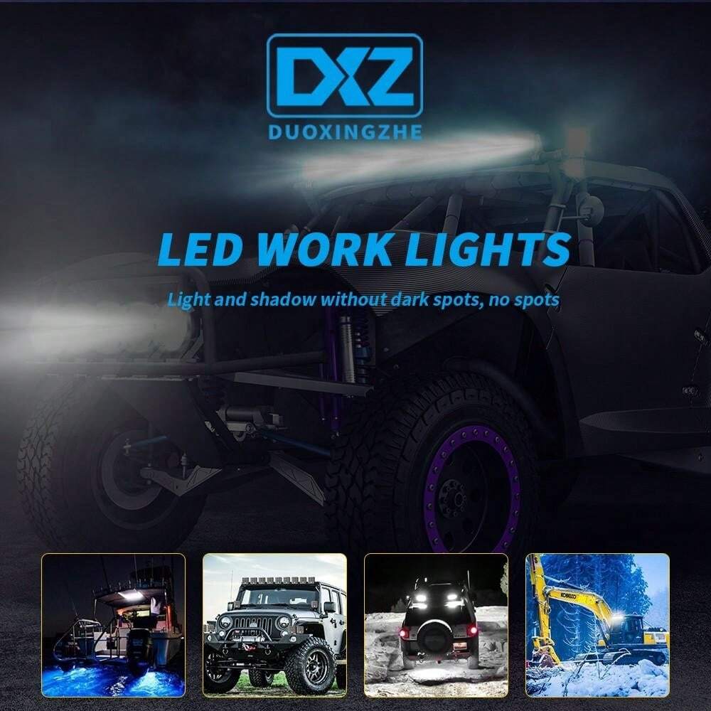 DXZ New Arrival 5x5'' Round LED Work Light, 45W Super Bright Flood ...