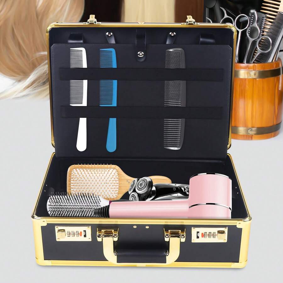 Large Barber Beauty Salon Tool Kits Storage Travel Carry Case ...