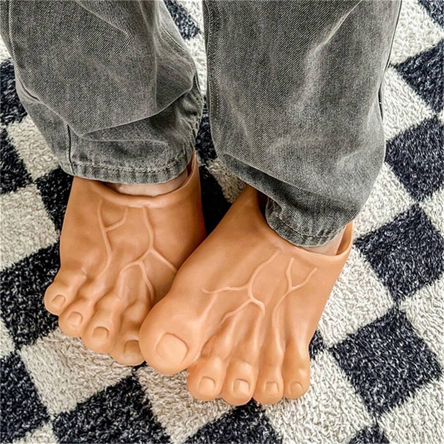 Unisex Funny Slippers, Couples Home Shoes, Men's Big Toe Beach Sandals ...