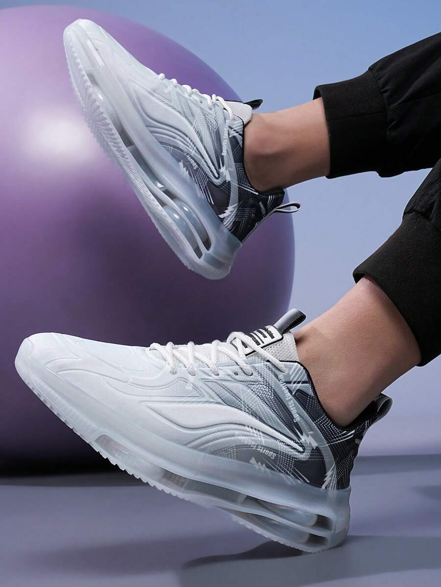 Chaussures de basket pour homme à coussin d'air à la mode avec lacets ...