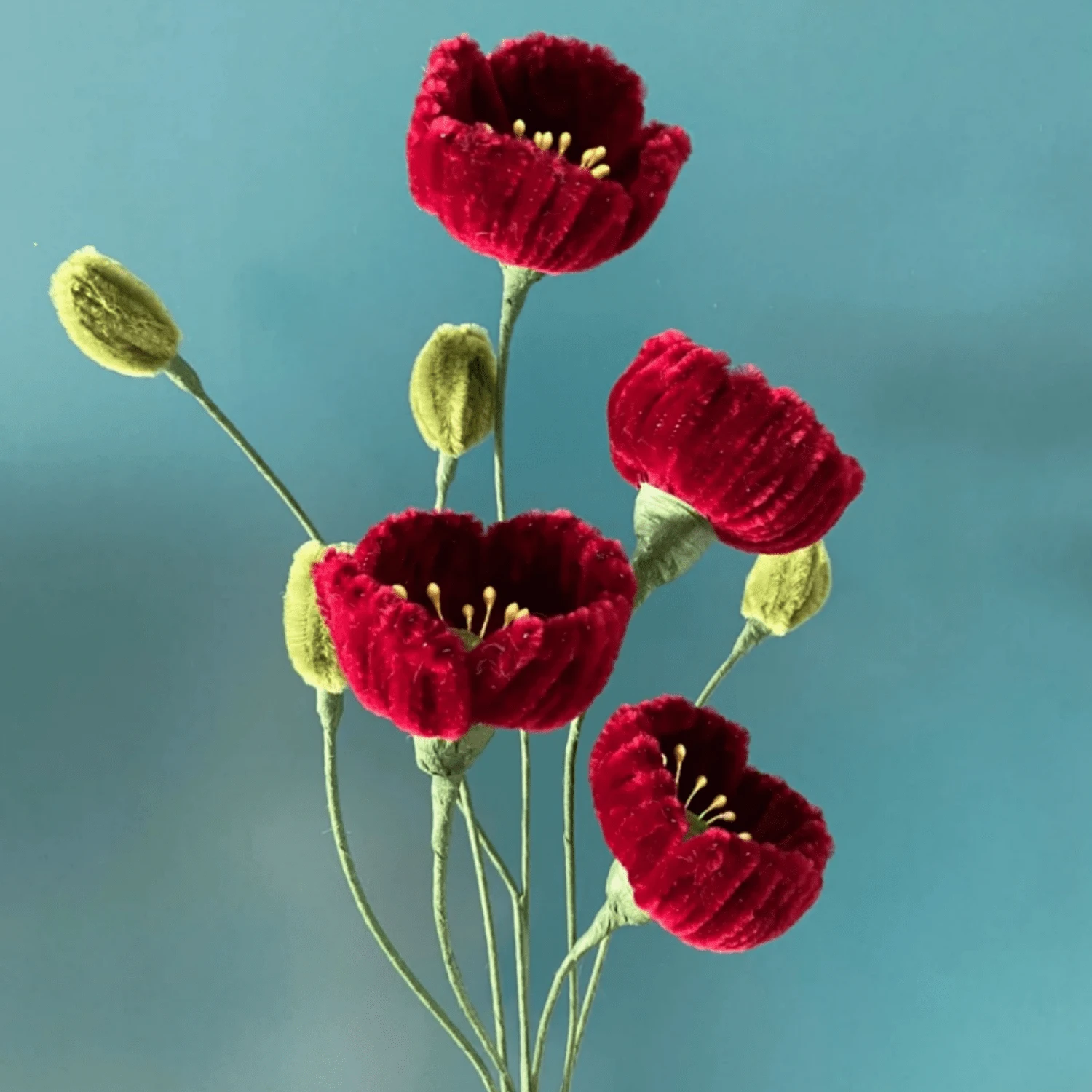 [423Pieces Craft Supplies]Corn Poppy Flower Pipe Cleaner Kit Indluding ...