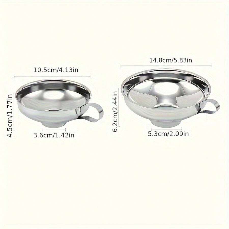 2pcs Stainless Steel Canning Funnel Set, For Wide And Regular Mason Jars - Kitchen Supplies Kit ...