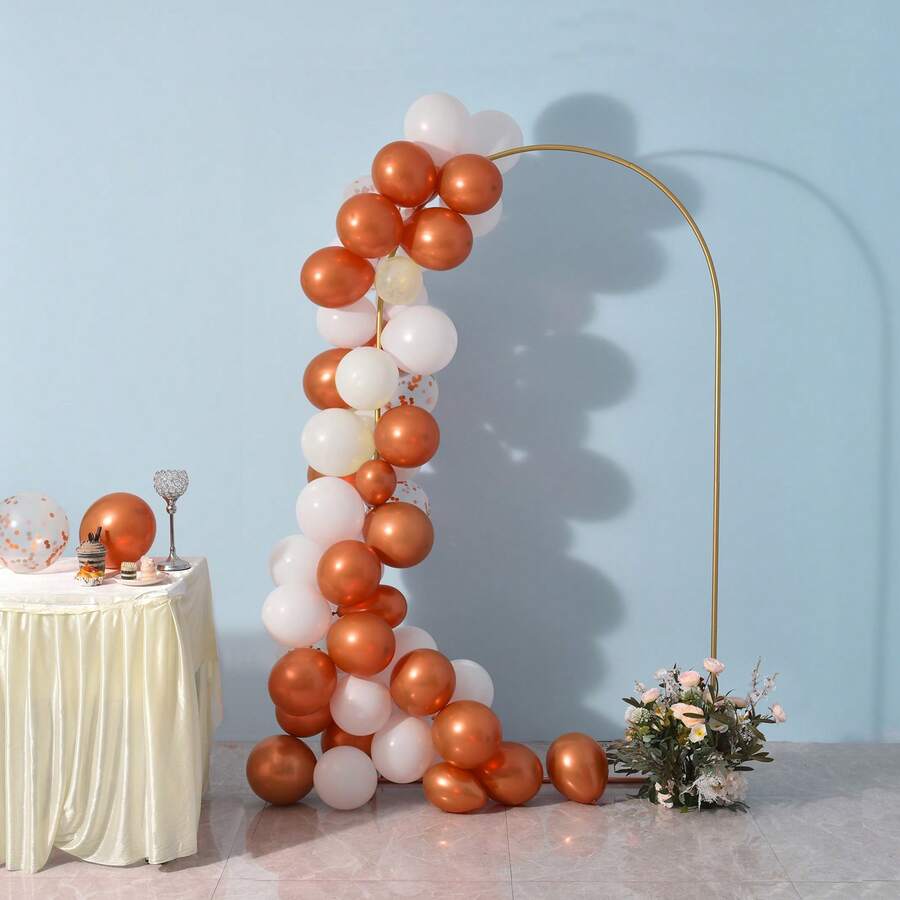 7.2 Ft Balloon Arch Backdrop Stand Gold, Wedding Arch For Birthday ...