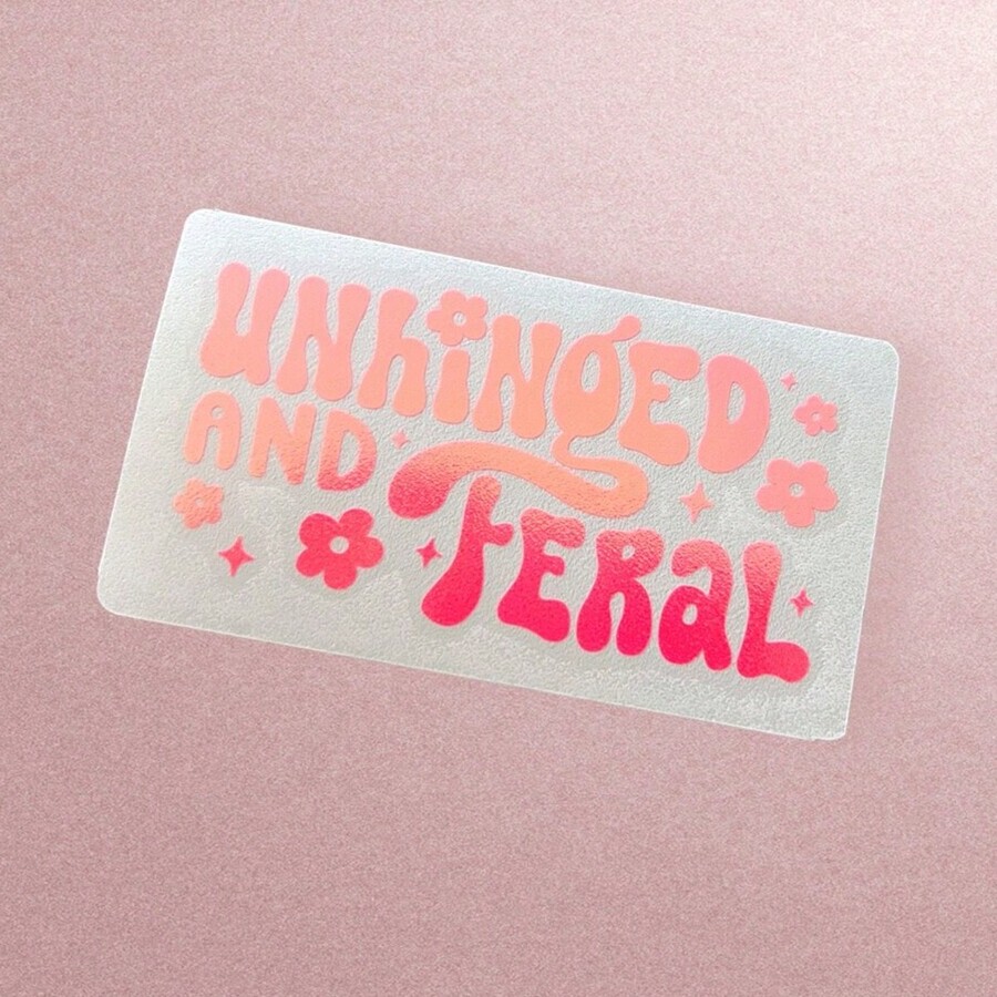 Unhinged And Feral Funny Car Decal - Car Window Decal Sticker, Car ...