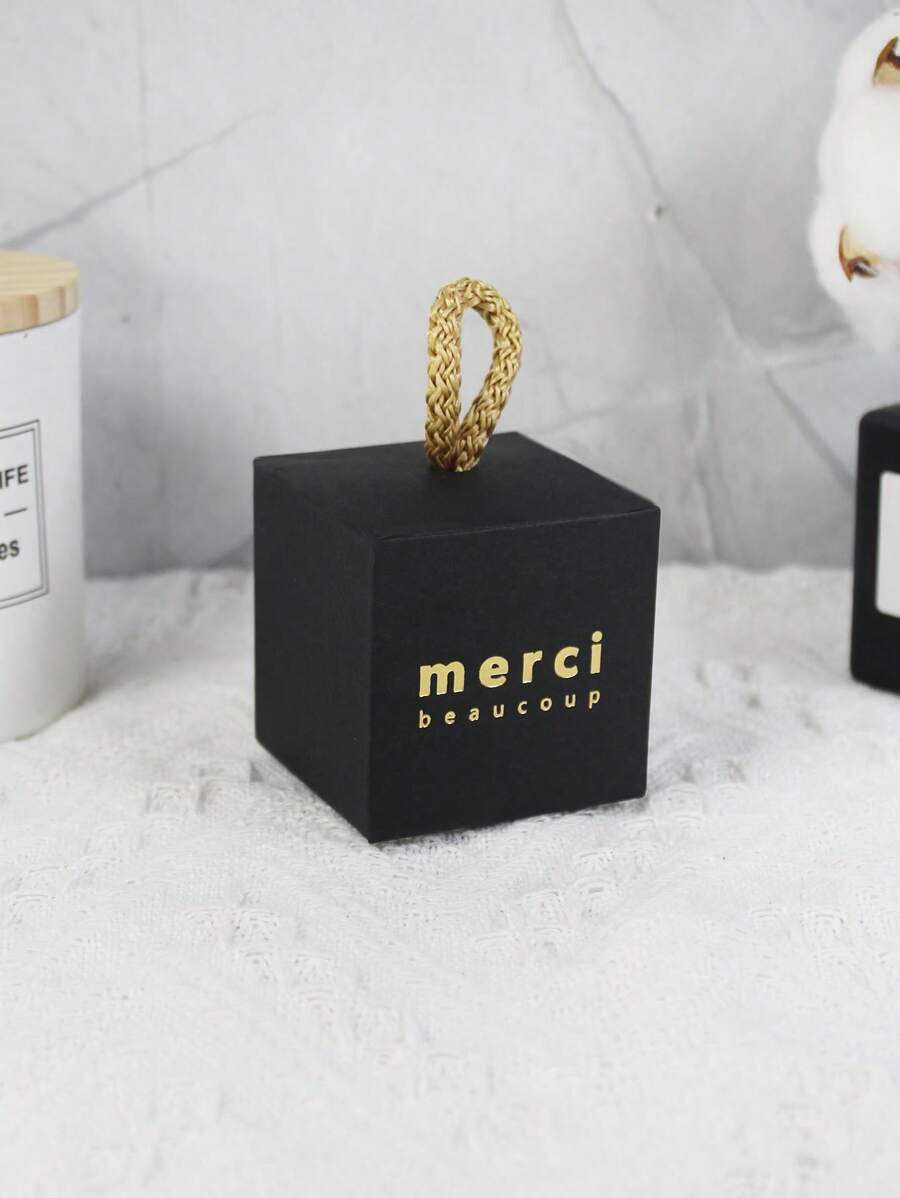 10pcs Chic 'Merci Beaucoup' Mini Gift Boxes In Assorted Colors With ...