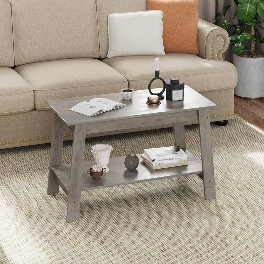 Modern Industrial Style Small Coffee Table - Rustic Wood Design For ...