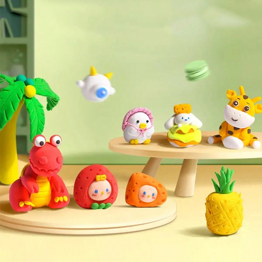 12pcs Super Light Clay Rubber Polymer 12-Color Clay Handmade DIY ...