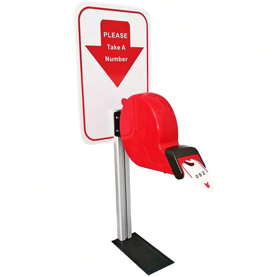Take-A-Number System Ticket Dispenser With Counter Stand And 1 Roll ...