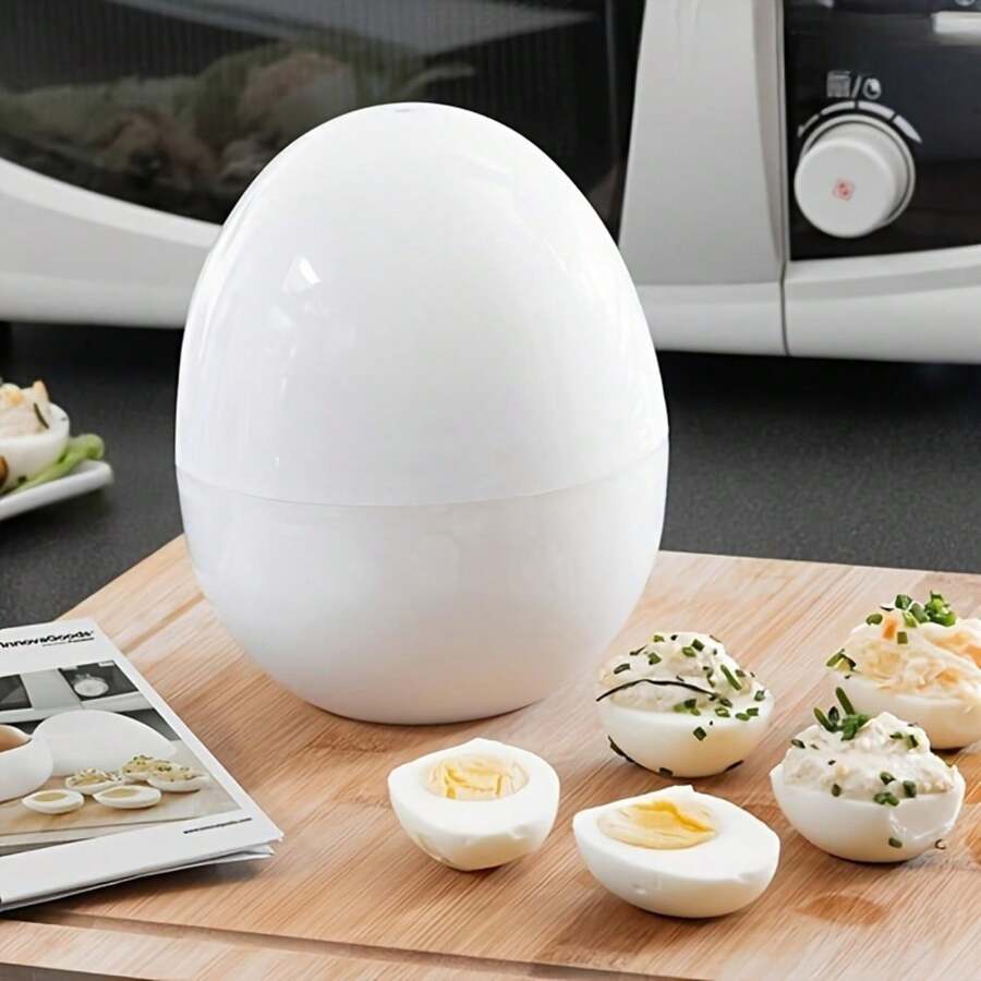 Microwave Egg Cooker, 4 Eggs Capacity Egg Boiler Pot, Egg Shaped ...
