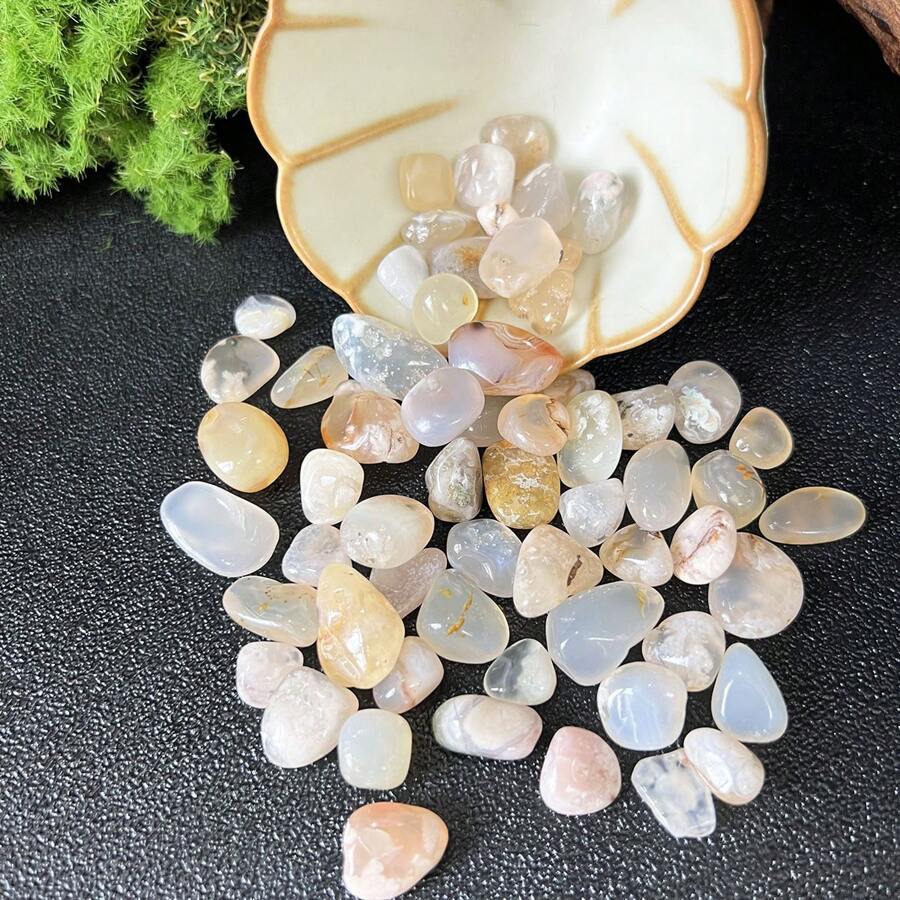 100g Natural Smooth Sakura Agate Crystal Gravel, Aquarium Substrate ...