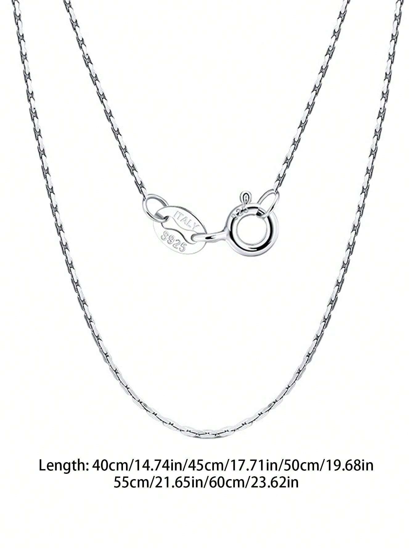 S925 Sterling Silver Necklace Bamboo Chain 0.7mm Simple And Versatile Chain Plain Chain Naked ...
