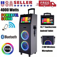 Dazone 4000W Dual 10" Woofers Rechargeable Karaoke Box Machine Wireless ...