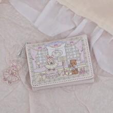 Girl's Dream Spring Picnic Series Bunny & Bear Wallet, Magnetic & Multi ...