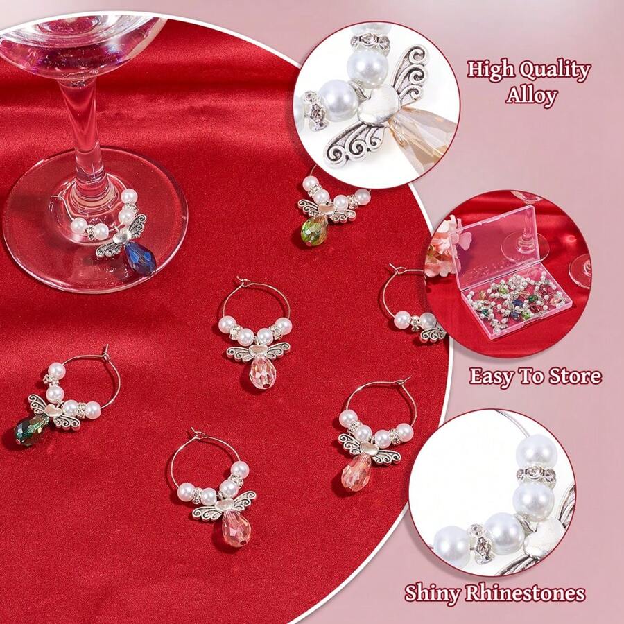 14 Pieces Wine Glass Charms Wine Glass Markers For Wine Glasses ...