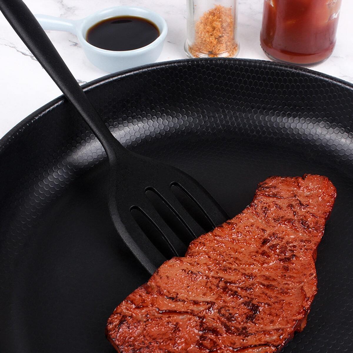 Silicone Leak Shovel Integrated Non-Stick Frying Pan Cooking Shovel ...