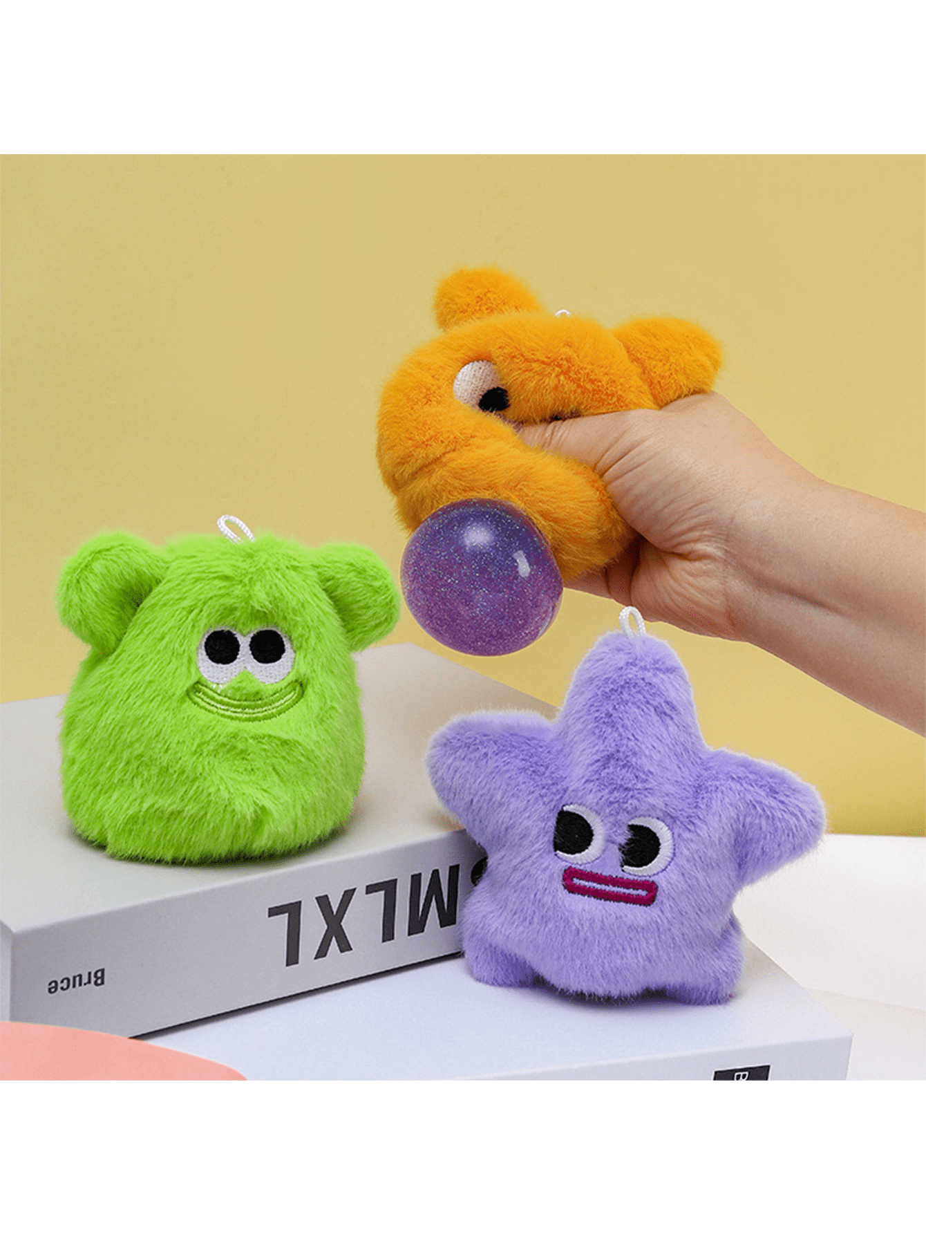 Funny Cartoon Plush Toy, Squishy Squeeze Bubble-Blowing Monster For ...