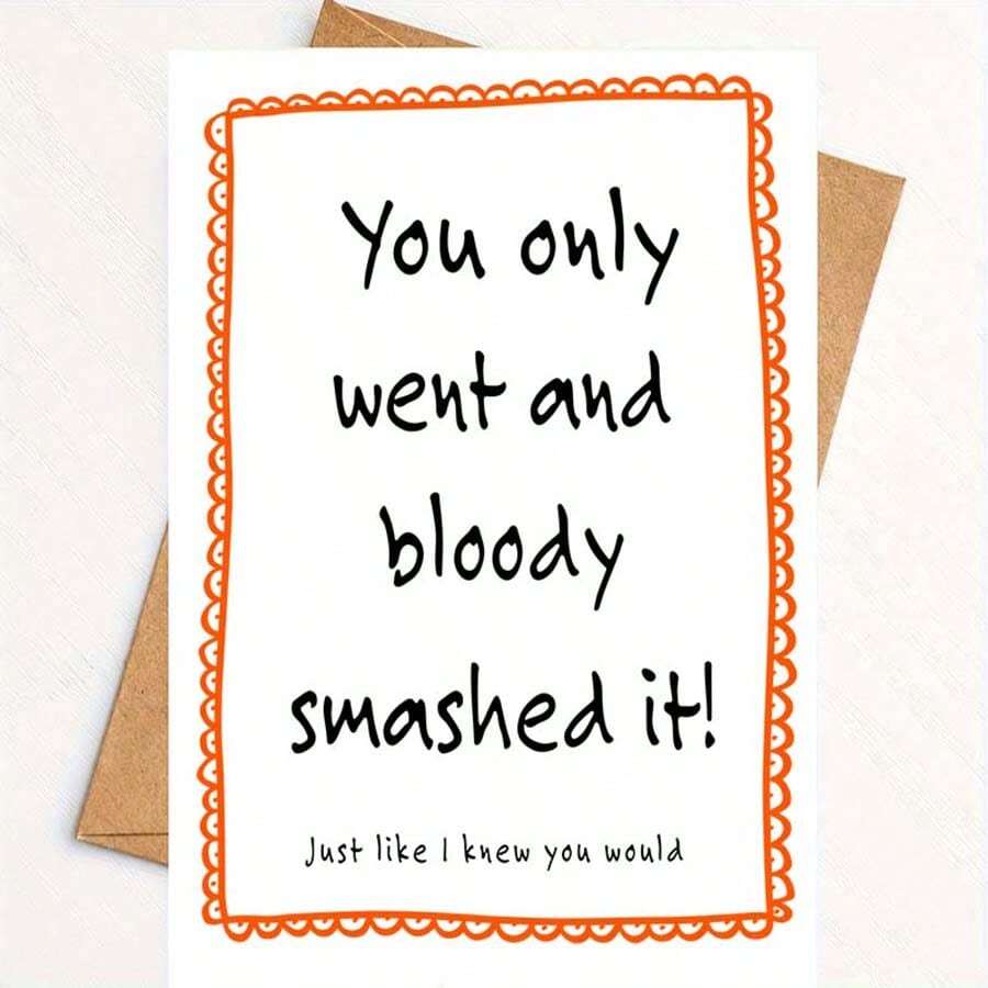 Funny Greeting Cards For Dear Friends Congratulations Card Smashed_Exam ...